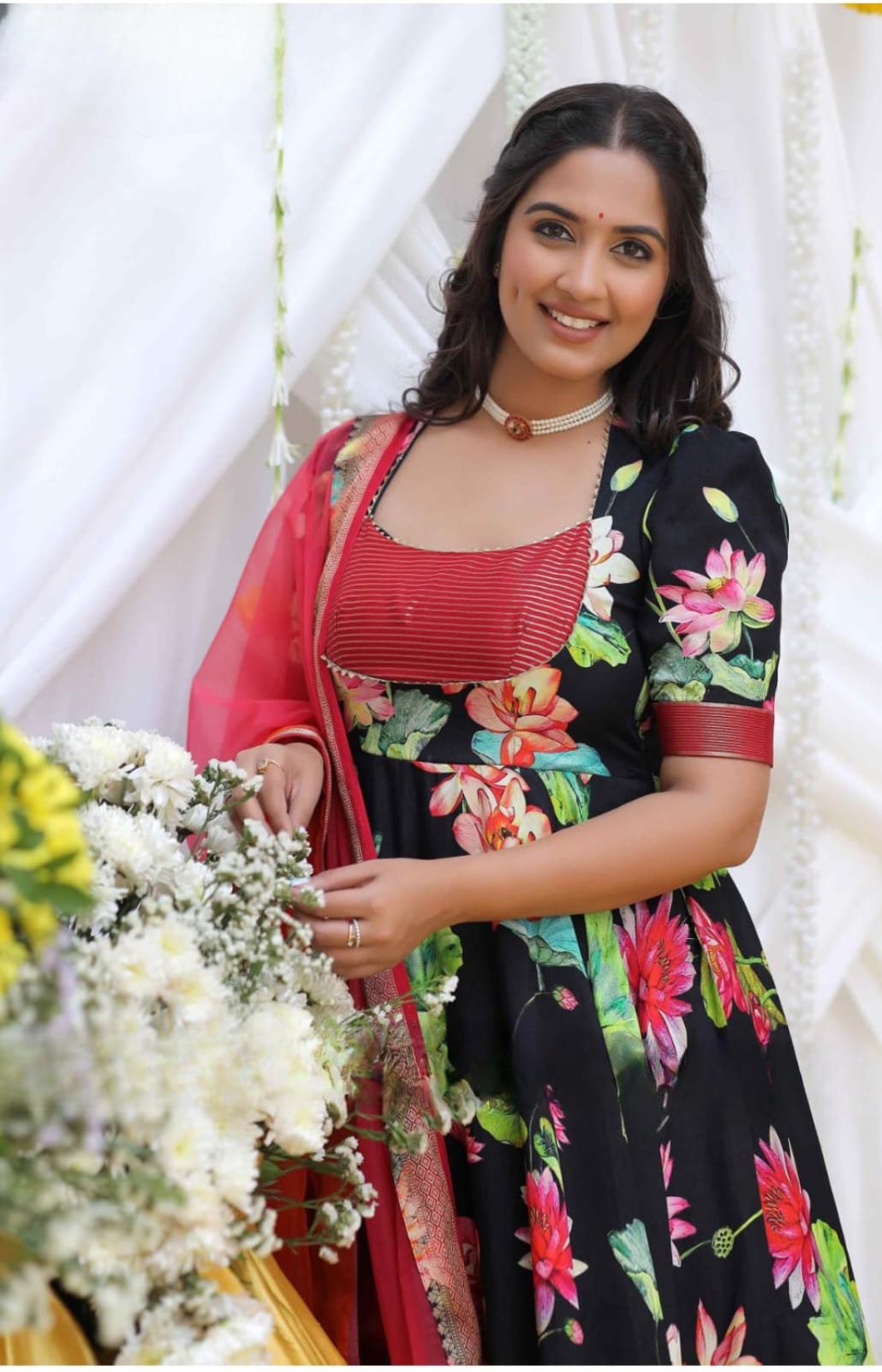 Neera Banarasi Long Dress - Eflina